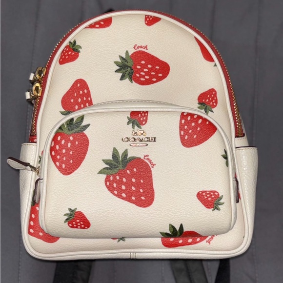Coach | Bags | Coach Strawberry Print Backpack Limited Edition | Poshmark